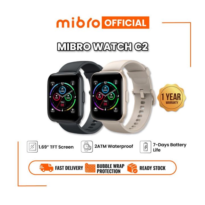 Mibro C2 Smartwatch 1.69" HD Display SpO2 Blood Oxygen Heart rate ...