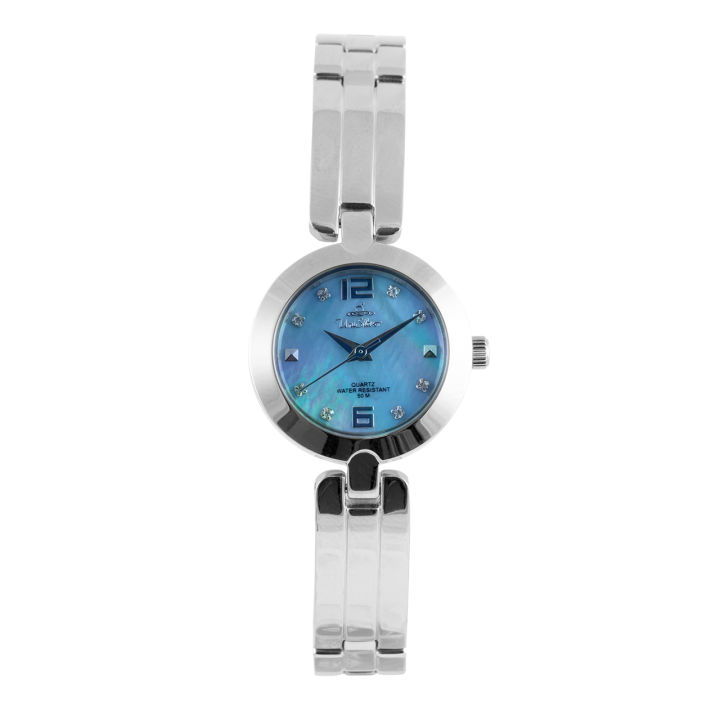 UniSilver TIME Corinthian Collection Women's Silver / Pale Blue Analog ...