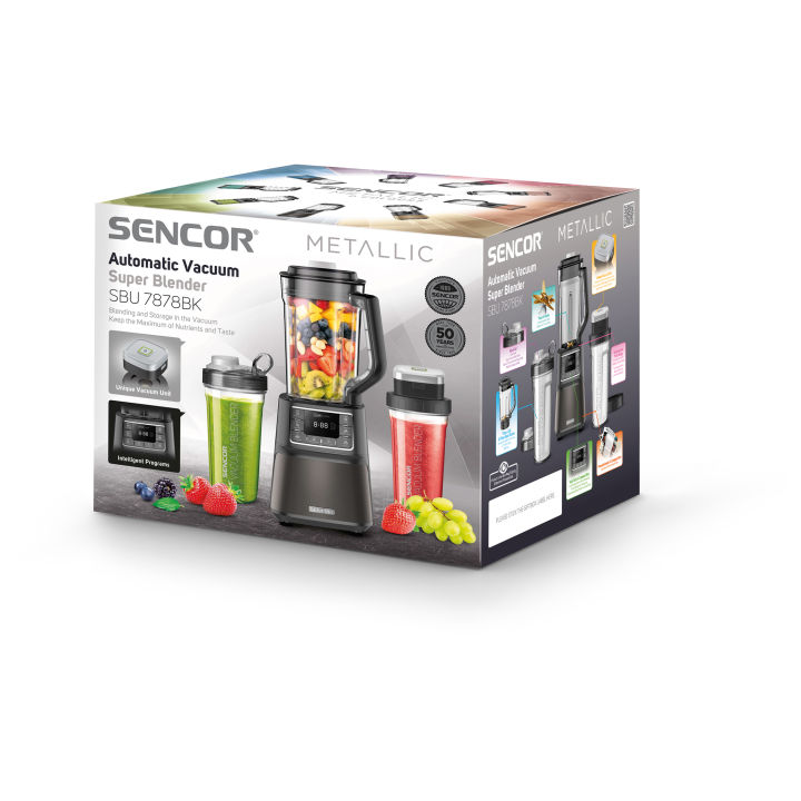 Sencor Automatic Vacuum Super Blender 1500W Black - SBU 7878BK | Nutri ...