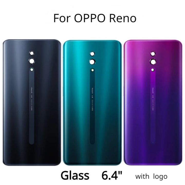 กระจกหลังแบบดั้งเดิมสำหรับเปลี่ยน OPPO Reno CPH1917ฝาหลังฝาหลังปลอกหุ้ม ...