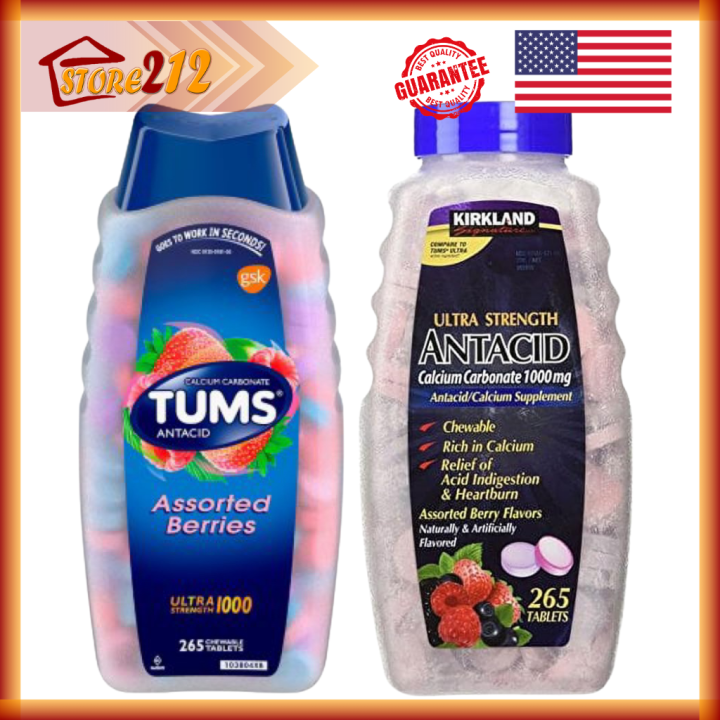 Tums Calcium Carbonate Ultra Strength 1000mg Chewable Tablets (& Other ...