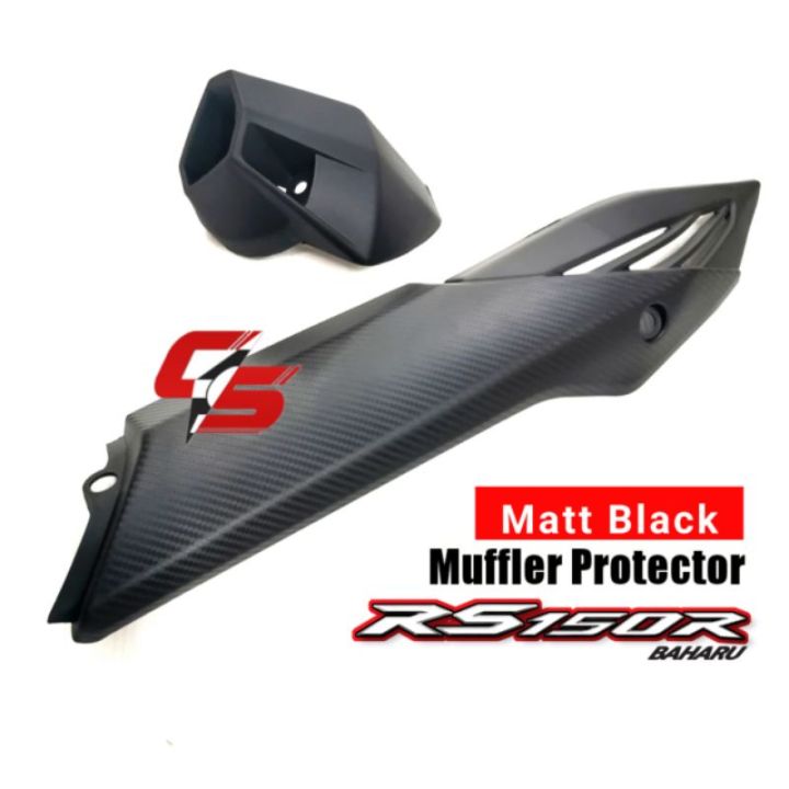 XRACING RS150 v1 v2 (matt black) MUFFLER PROTECTOR SIDE COVER MUFFLER ...