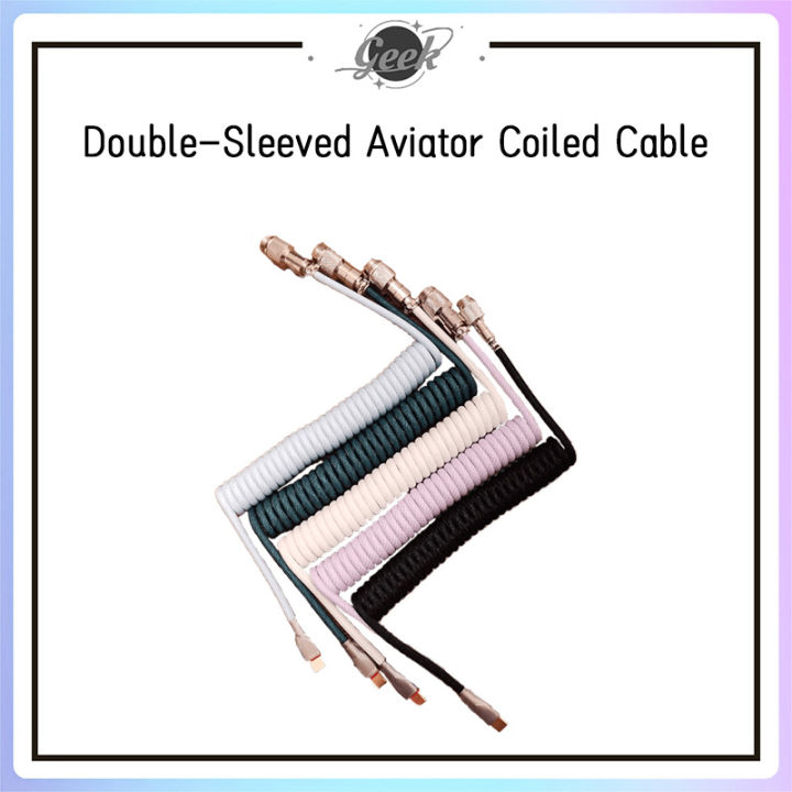 [24 Colours] Double-Sleeved Custom Aviator Coiled Mechanical Keyboard ...