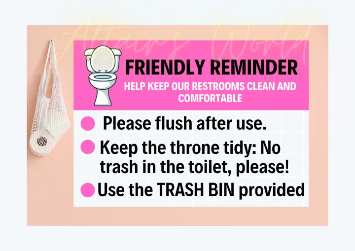 Bathroom - Toilet Signage - Restroom Signage - Bathroom Signage ...