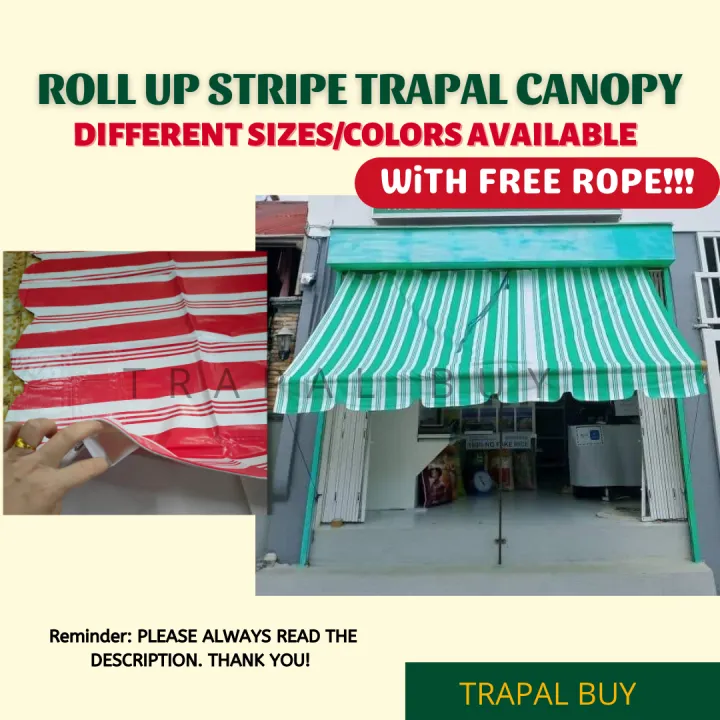 6ft x 12ft (12FT MAY SUOTAN NG TUBO) AWNING TOLDA LONA TARPAULIN TRAPAL ...