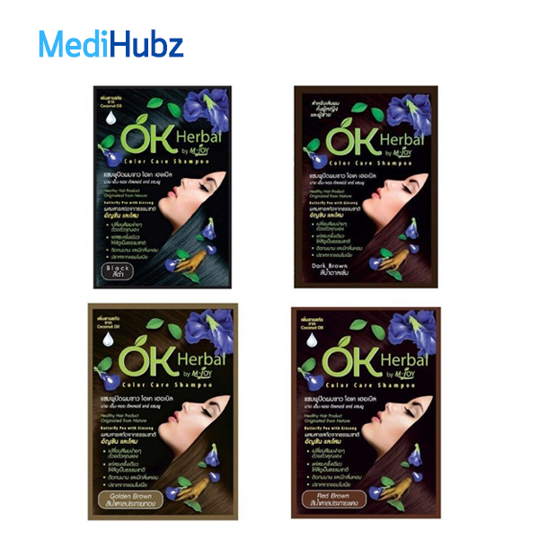 OK Herbal Shampoo Color Care แชมพูปิดผมขาว โอเค เฮอเบิล 1 ซอง | Lazada ...