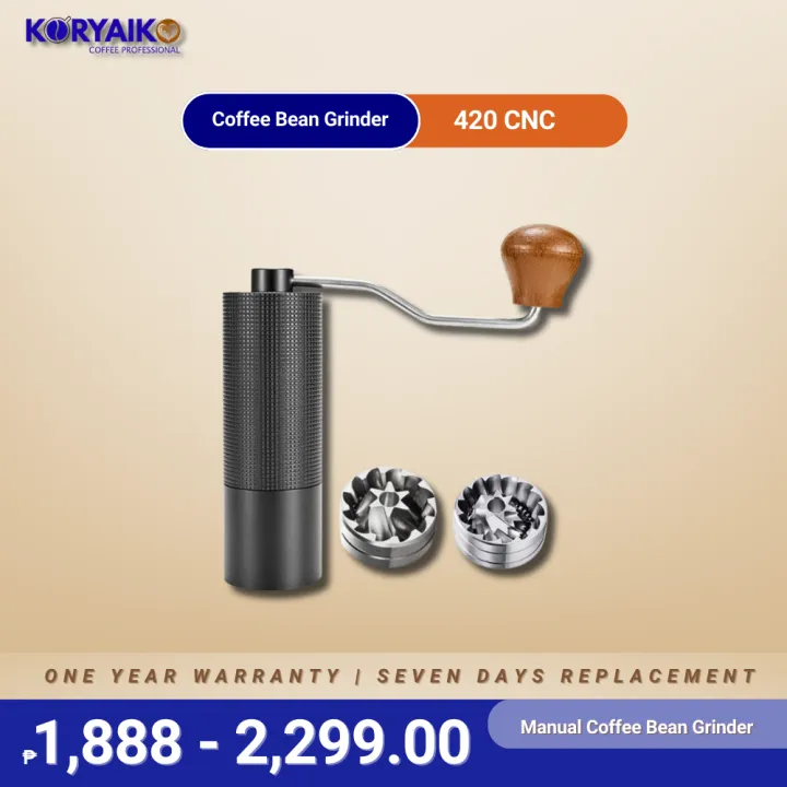 Koryaiko 420 CNC Stainless Steel Core Hand Coffee Grinder 6 Axis and 7 ...