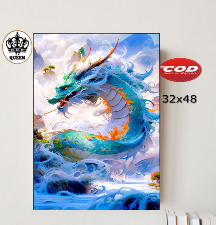 POSTER TEMA GAMBAR NAGA/POSTER DINDING ULAR NAGA/HIASAN DINDING/FOTO ...