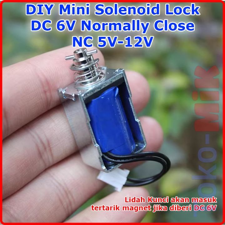DIY Mini Solenoid Magnetic Spring Lock PER Release Switch DC 6V 5V-12V ...