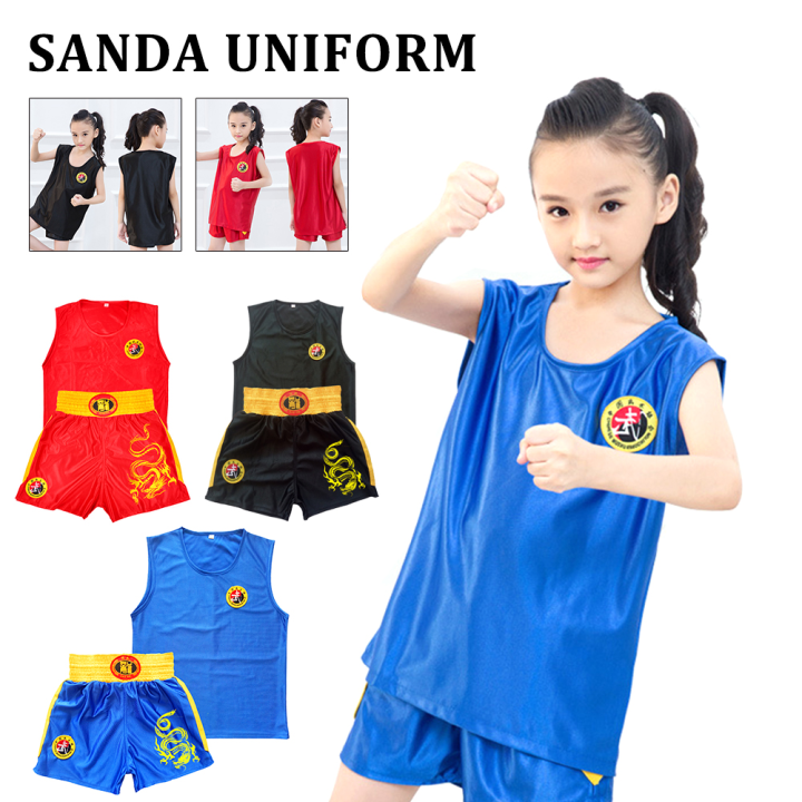 [ready]2023 NEW Adult Children Boxing Uniform Sanda Suit Wushu Sanda ...