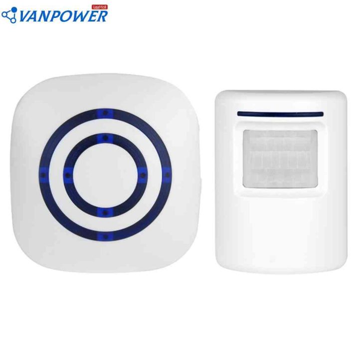 Wireless PIR Infrared Motion Detector 110-240V Burglar Alarm w ...