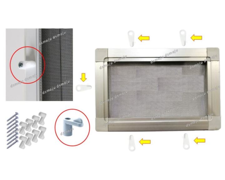 Aluminium Insect Screen Accessories PVC Turning Clip PVC Holder ...