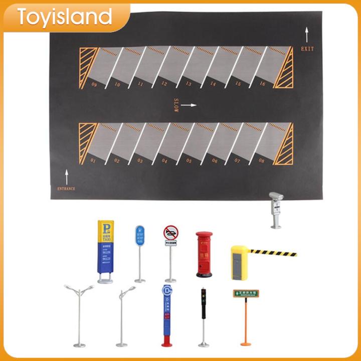 Toyisland 1/64 Scale Parking Lot Underground Garage Diorama Tabletop ...