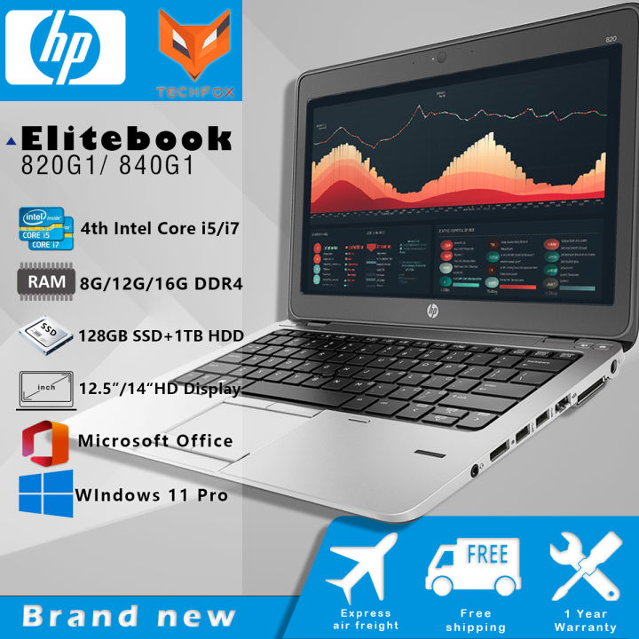 HP Elitebook 820 G1/ 840 G1 Laptop Intel Core i5 i7 / 8G 12G 16G RAM / 128G SSD+500G 1T HDD / 12 ...