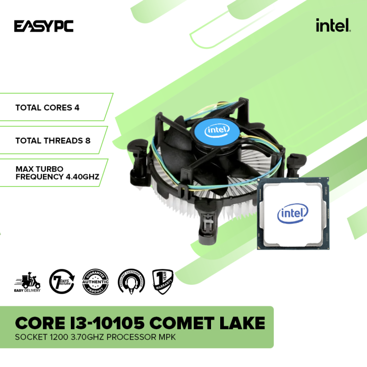 EasyPC | Intel Core I3-10105 Comet Lake Socket 1200 3.70GHz Processor MPK For Deskto PC | Lazada PH