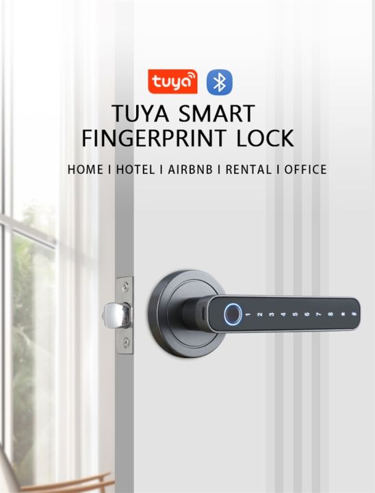 [LOCAL STOCK READY] Tuya Smart Door Lock WF-F4 (Fingerprint/Password ...