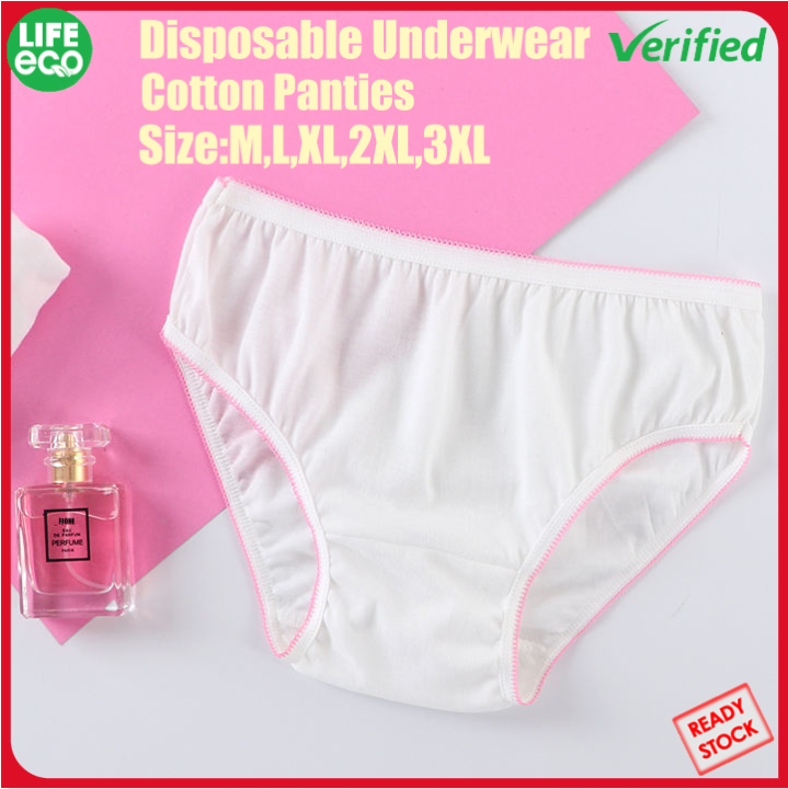 LIFE ECO 1Pcs Women Disposable Cotton Underwear Cotton Briefs Prenatal ...