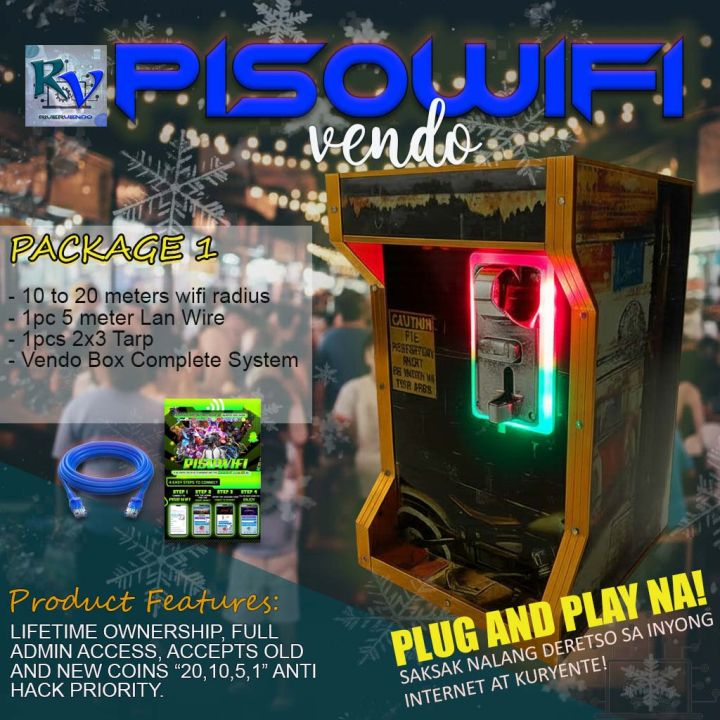 Piso Wifi Vendo Machine Set Easy Setup Durable Anti Hack Priority Plug ...