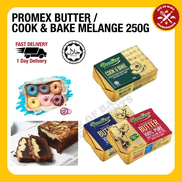 Promex® Salted Butter / Unsalted Butter / Cook & Bake Mélange 250g | Lazada