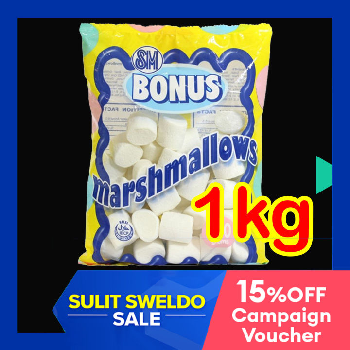 1kg SM Bonus WHITE MARSHMALLOW Mallows (5x 200g) Big Marshmallows Large Marsmallow | Lazada PH