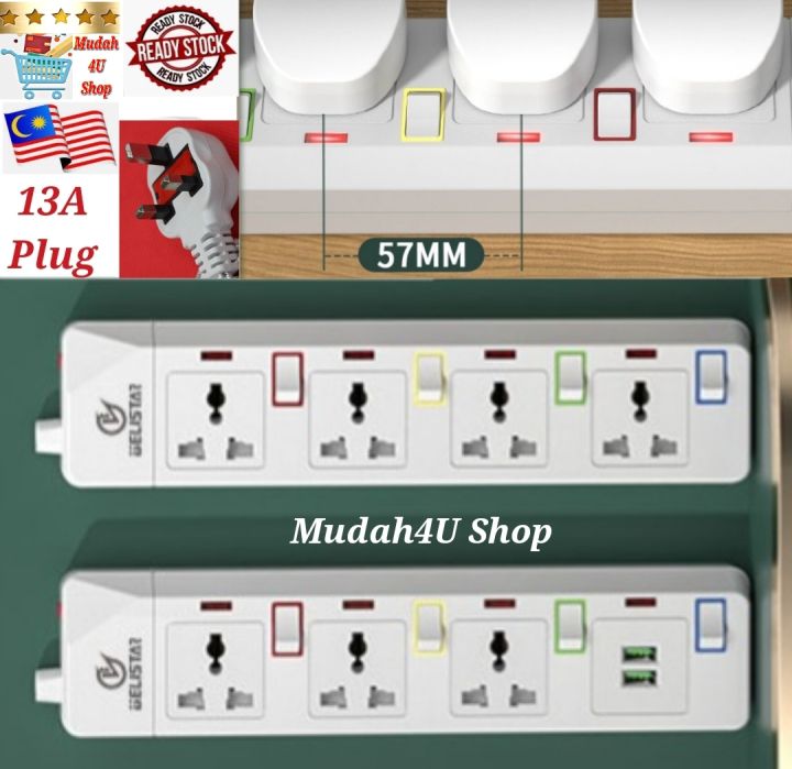 5m/8meter Wire High Power Universal Extension Plug Socket With USB | Lazada