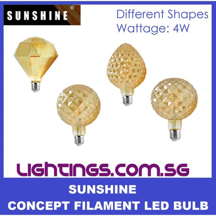 SUNSHINE LED FILAMENT BULB - 4W CONCEPT FILAMENT SERIES | Lazada Singapore