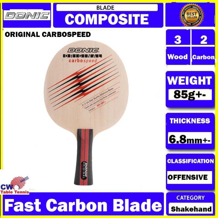 DONIC Original Carbospeed Table Tennis Blade Ping Pong Racket (READY ...