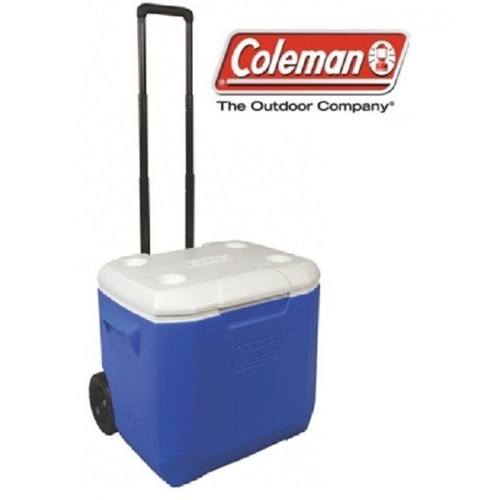 Cooler Box - Coleman 60Qt (56.7Lt) +Wheels (Red or Blue) | Lazada