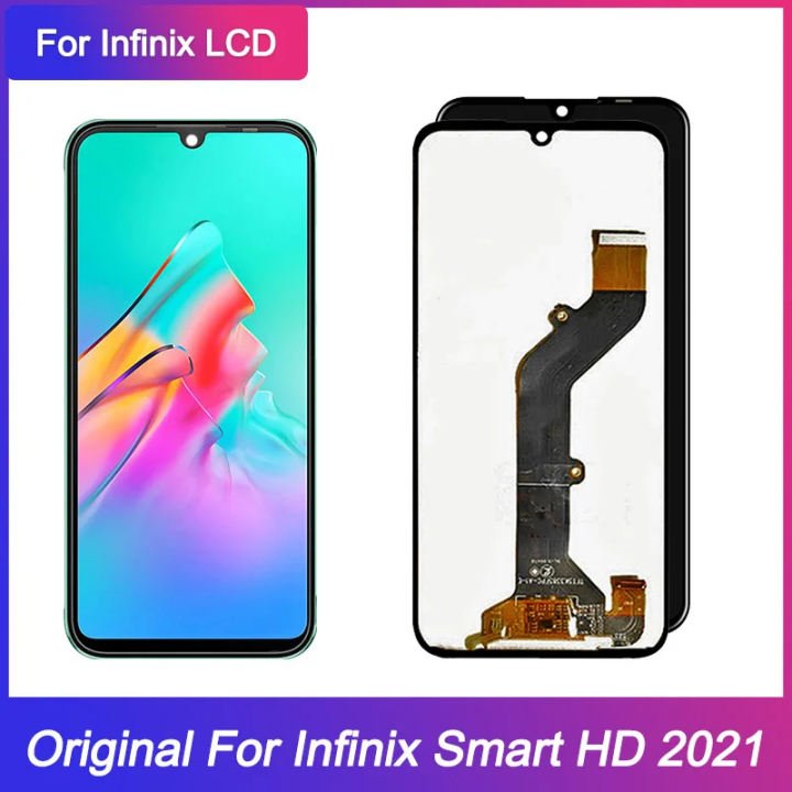 จอ LCD แบบดั้งเดิมสำหรับ Infinix Smart HD 2021 X612B X612จอแสดงผล LCD ...