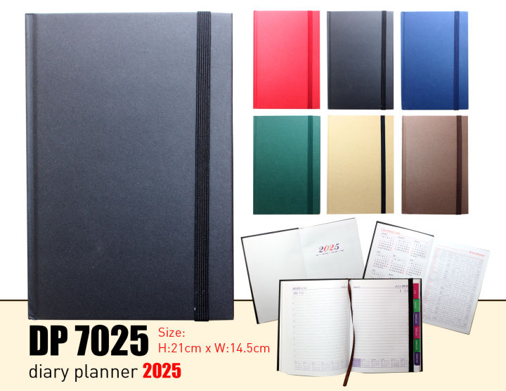2025 A5 Diary Planner Hardbound Dalily Planner for 2025 with Strap DP ...