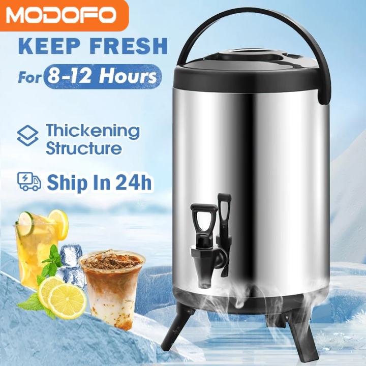 MODOFO tea barrel Milk Tea Bucket With Faucet Barrel Water Jug ...
