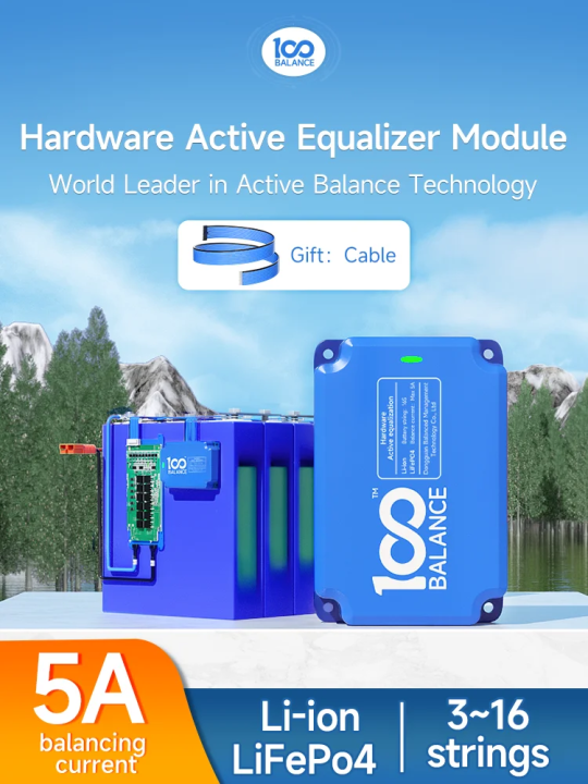 Active Balancer BMS Lifepo4 Batt Equalizer 5A Li-ion BMS Batt balancer ...