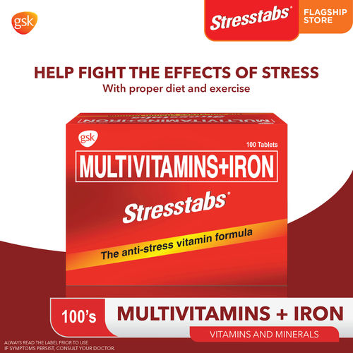 Stresstabs Multivitamins + Iron 100s Fights Stress, Restores Mental ...