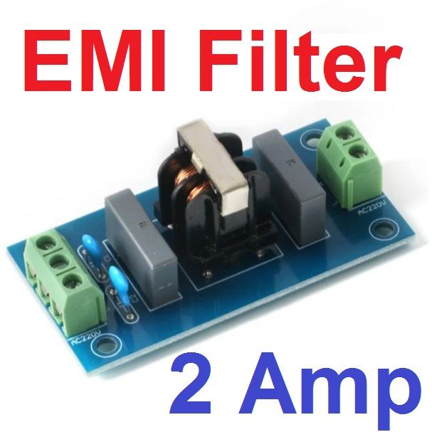 EMI Filter 220V 2A โมดูลลดสัญญาณรบกวน Power Line Filter Noise filter ...