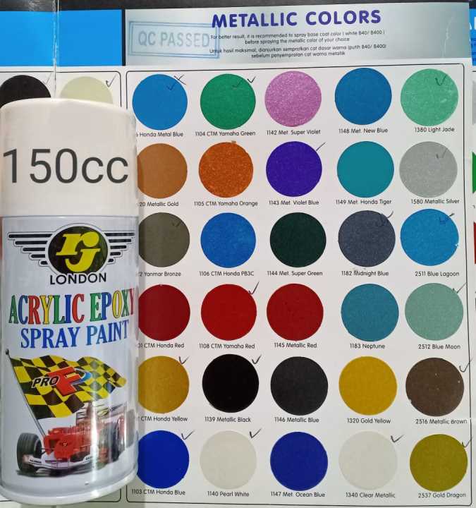 Pilok Pilox RJ London Warna Metalik Metallic Glitter 150cc (Hitam ...