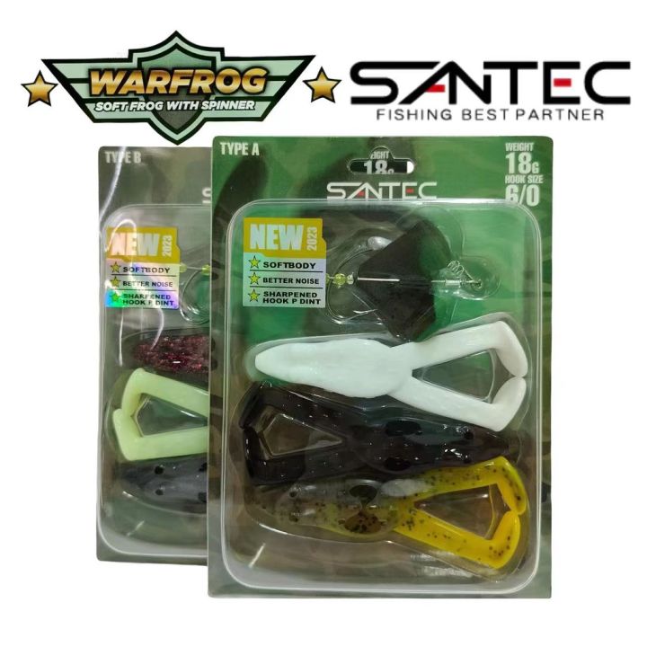 SANTEC 3.5" WARFROG SOFT FROG W/WORM HOOK PROPELLER | Lazada