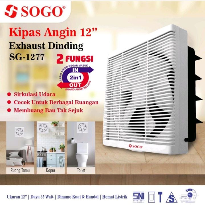KIPAS ANGIN EXHAUST DINDING 12" SOGO SG-1277 | Lazada Indonesia