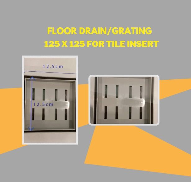 Tile Insert Grating Floor Drain 125 x 125 x 30 mm | Lazada