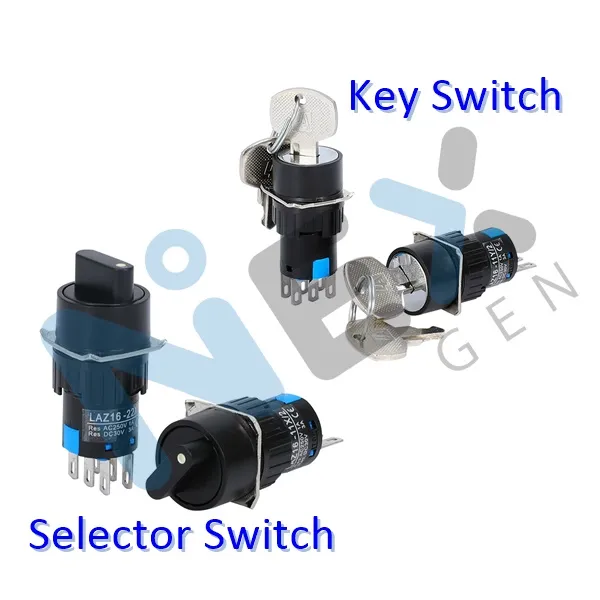 LA16 Selector Switch / Key Switch 2 Position 3 Pin or 3 Position 6 Pin ...