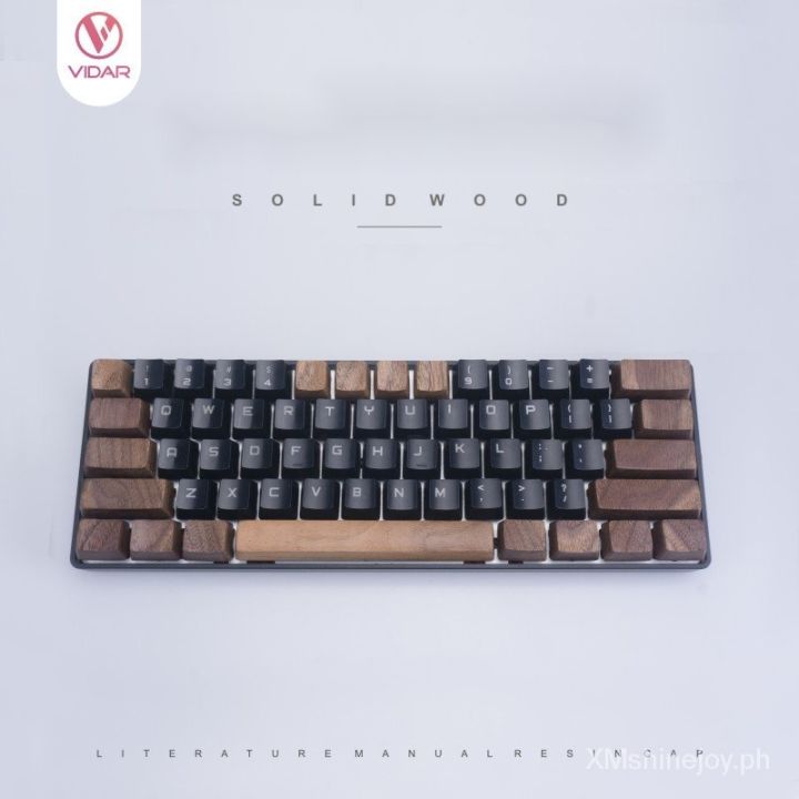 custom keycaps keycaps ☀Vidal Black Walnut Pure Solid Wood Mechanical ...
