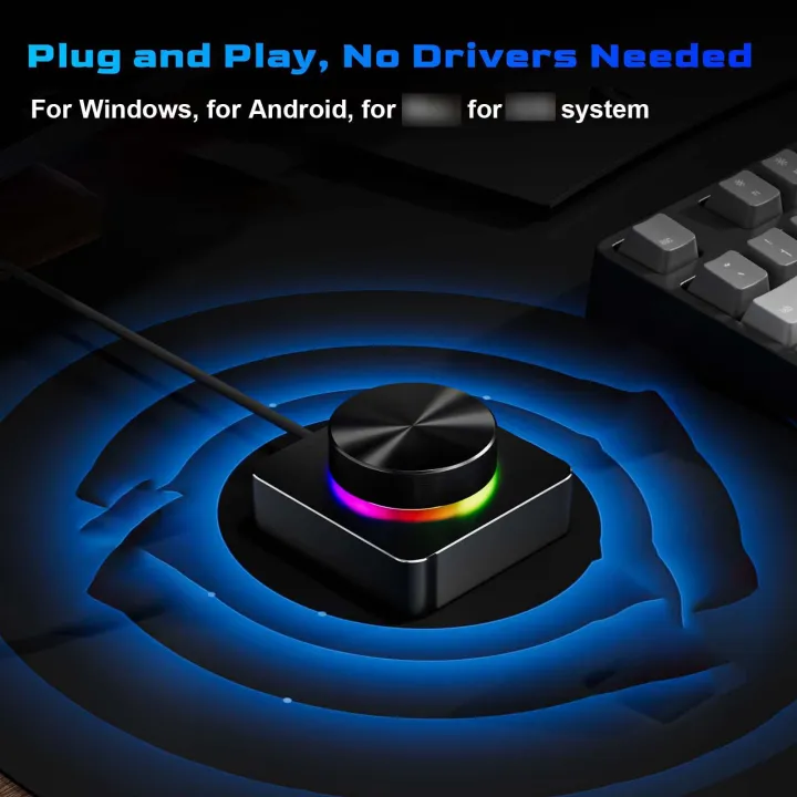 Lenovo docooler RGB Volume Control Knob USB BT 2.4G Three Modes ...