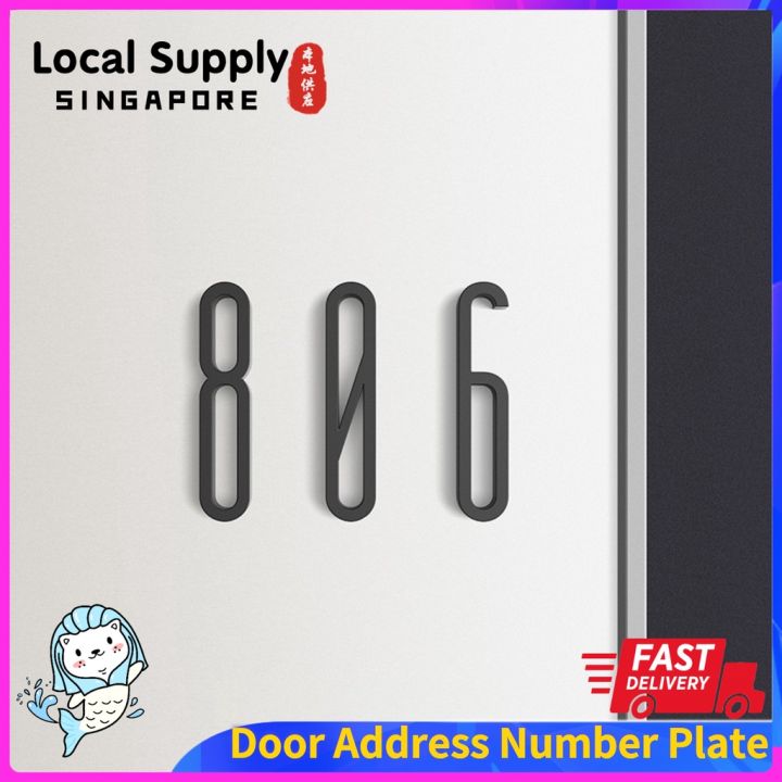 Door Address Number Plate Unit Number Plate Acrylic Self Adhesive ...