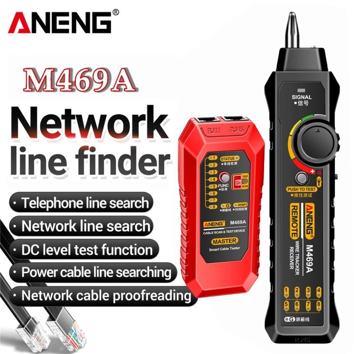 ANENG M469A RJ45 RJ11 LAN Cable Tester Finder Smart Network Cable ...