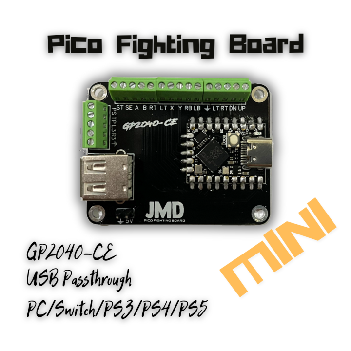 JMD Pico Fighting Board Mini with USB Passthrough For PS3/PS4/PS5 ...