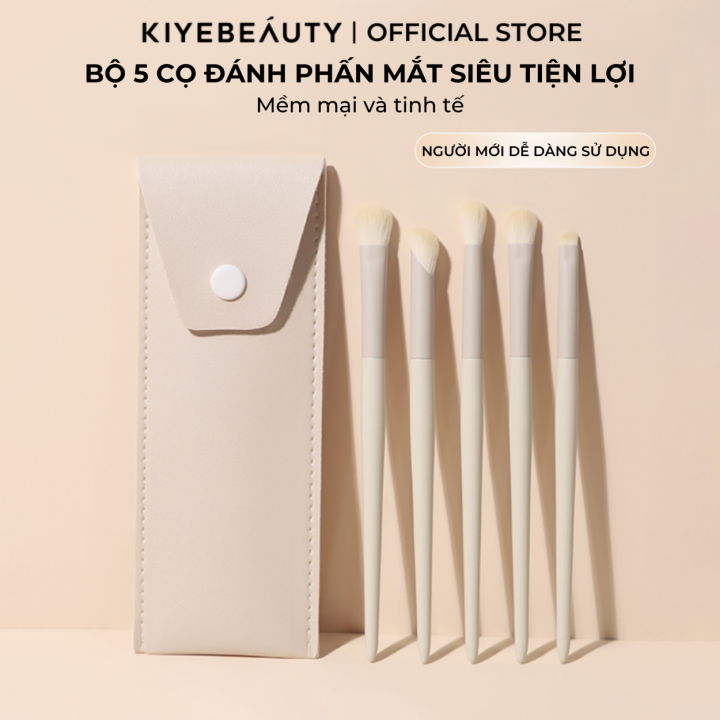 Bộ 5 Cọ Phấn Mắt KIYE Siêu Mềm Dễ Tán Chuyên Dùng Cho Makeup Kèm Bao Da ...