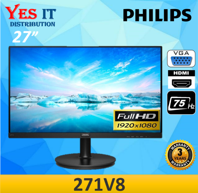 27" Monitor Philips LED Monitor 271V8 27 FULL HD IPS 75Hz Adaptive Sync | Lazada