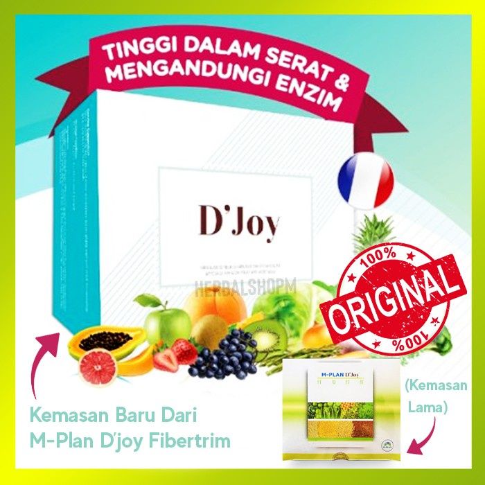 M-Plan D'Joy Fibertrim MPlan DJoy Detox Serat Alami Isi 30 Sachet ...
