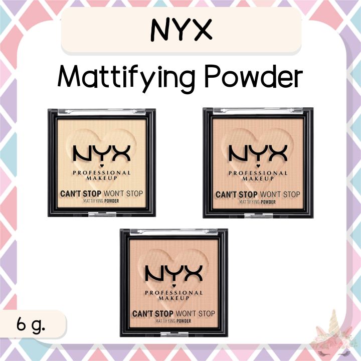*พร้อมส่ง/ของแท้‼️* NYX Can't Stop Won't Stop Mattifying Pressed Powder ...