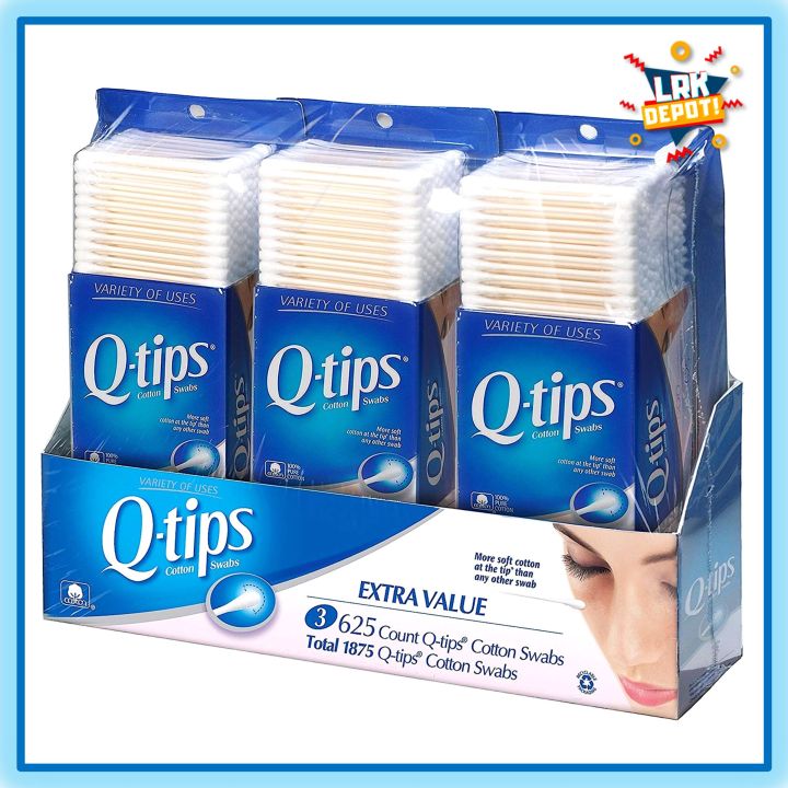 Q-Tips Cotton Buds Swabs (BUNDLE) Q Tips Qtips - 625 count per pack ...