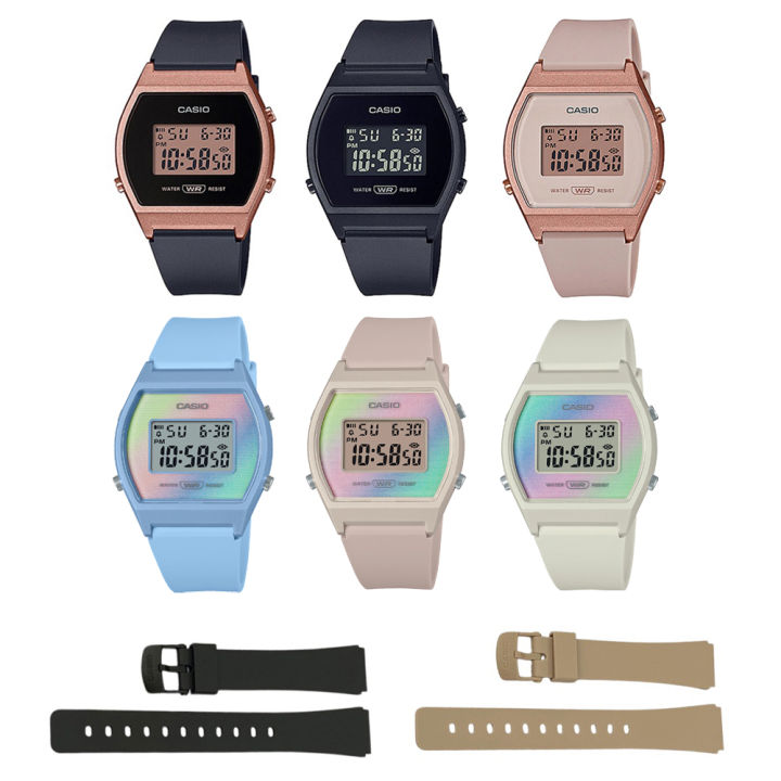 Casio Standard นาฬิกาข้อมือผู้หญิง สายเรซิ่น รุ่น LW-204,LW-205,LW-205H (LW-204-1A,LW-204-1B,LW ...